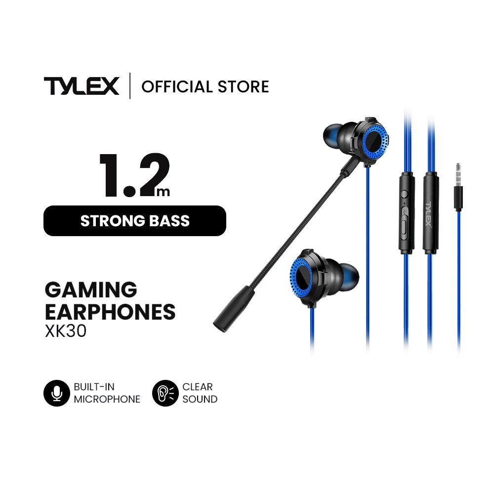 Tylex XK30 Gaming Earphones Strong Bass Surround Sound With Clear Dual ...