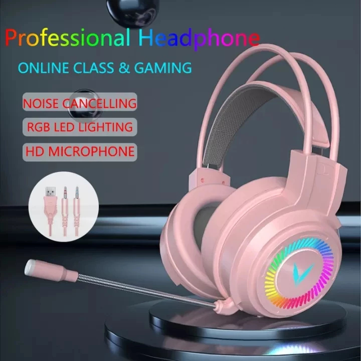 Gaming Headphone Headset Wired Over Ear Earphone led Headset with ...