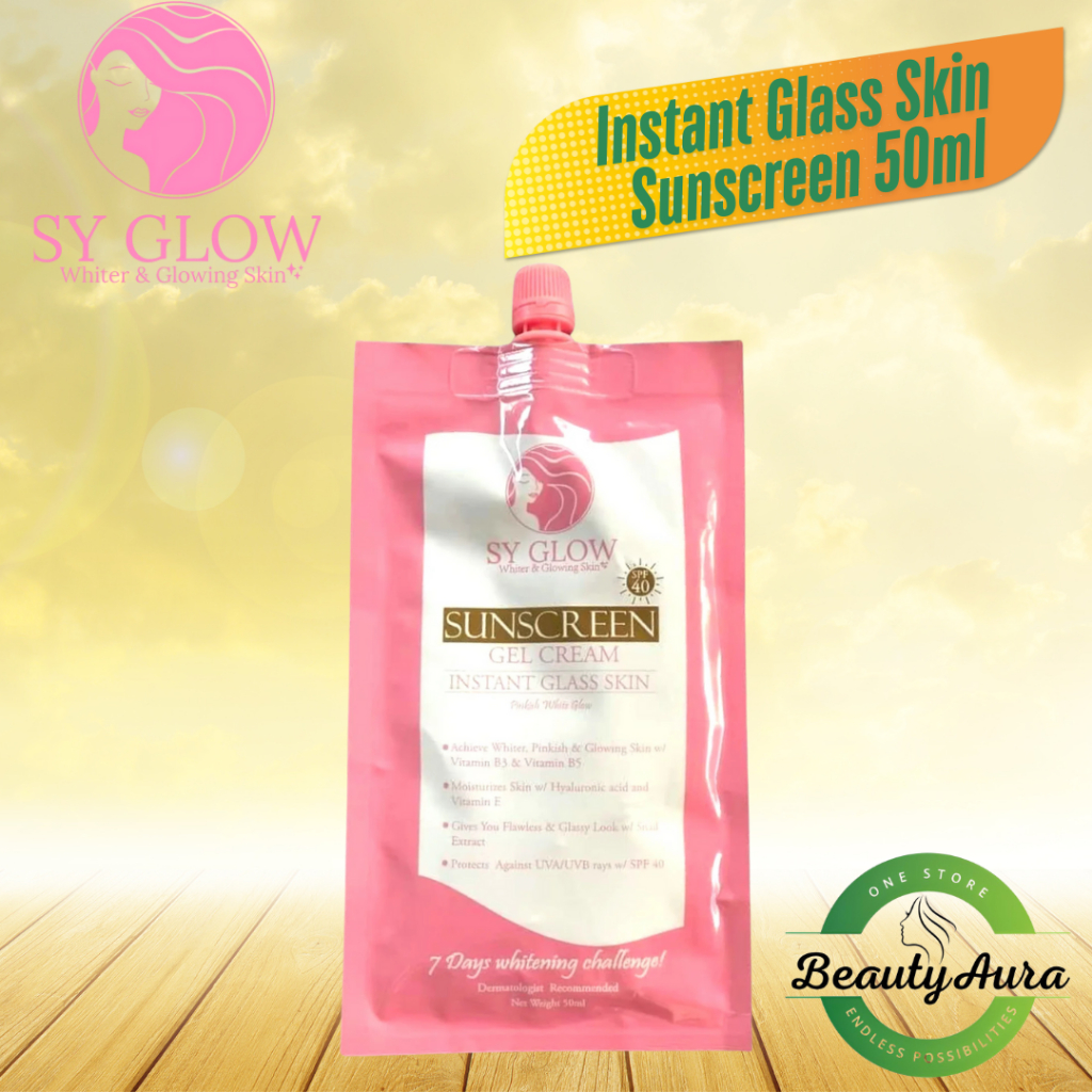 SY GLOW SUNSCREEN INSTANT GLASS SKIN SUNSCREEN SY GLOW SPF 40 | Shopee ...