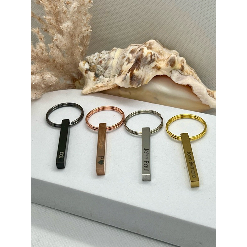 Music Code Keychain Custom Engraved Vertical Bar Keychain Stainless ...