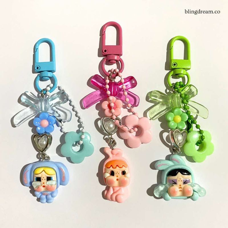 popmart cry baby powerpuff girls charm keychain | Shopee Philippines