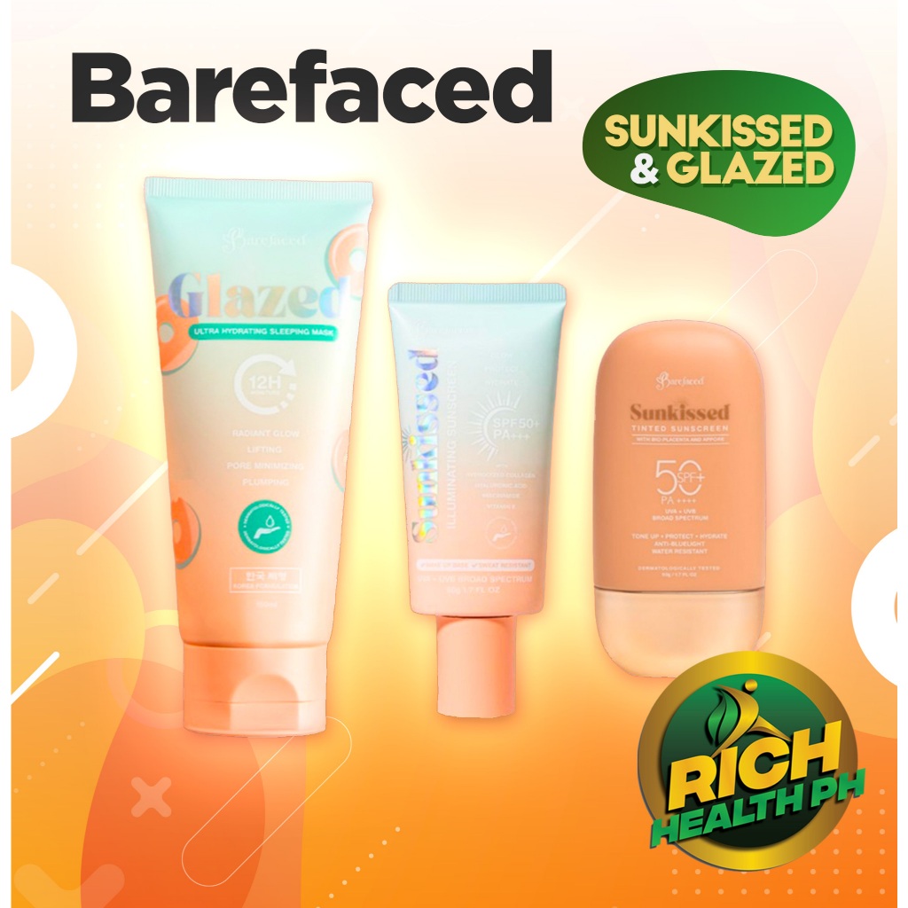 Barefaced Sunkissed Illuminating Sunscreen SPF 50 PA ++ Collagen ...