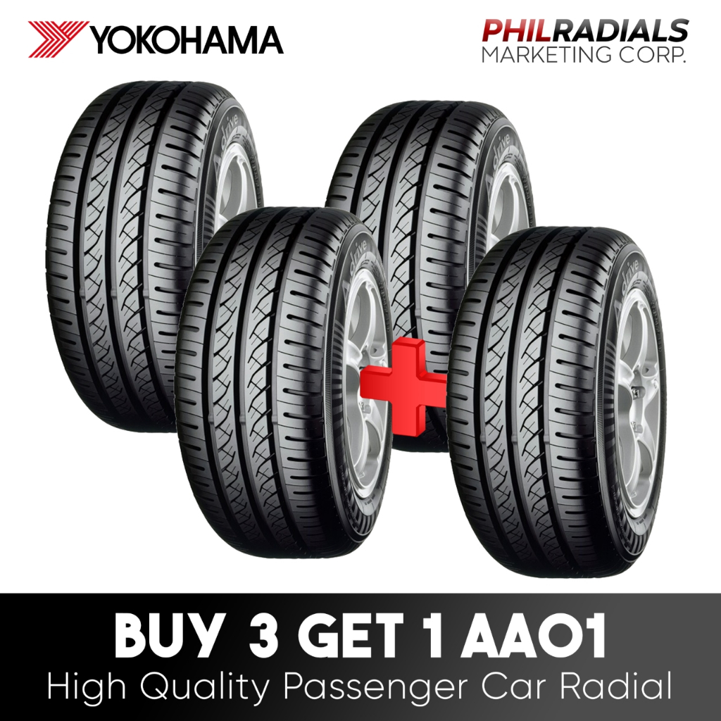 Yokohama 185/70R13 86H AA01 Passenger Car Radial BUY 3 GET 1 FREE ...