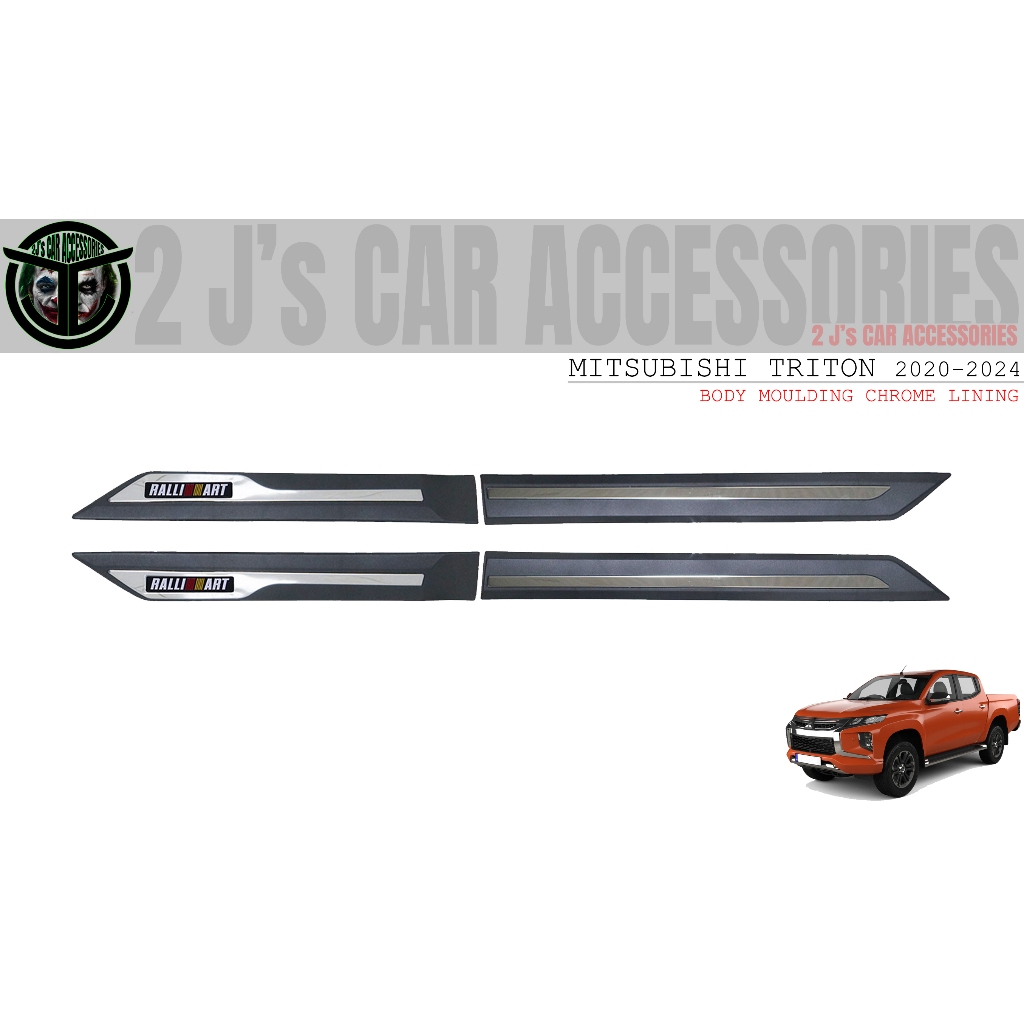 MITSUBISHI TRITON STRADA 2019 TO 2023 BODY CLADDING/DOOR PROTECTOR SIDE ...
