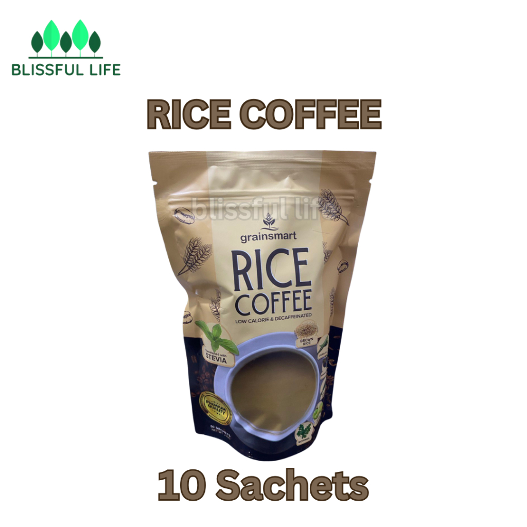 GRAINSMART RICE COFFEE Low Calorie & Decaffeinated (10 Sachets - 1 ...