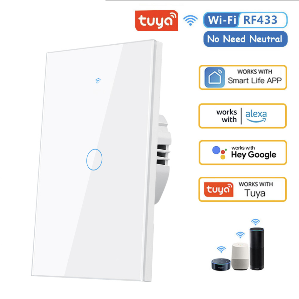 Tuya Light Switch WiFi Touch Sensor Switch App Remote Control No ...
