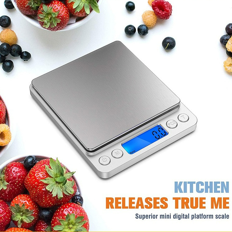 Stainless Steel Electronic Food Scale Rechargeable Kitchen Scale -10kg ...