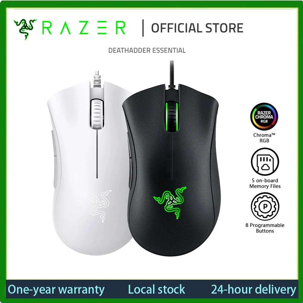 Ready to ship,Razer DeathAdder Essential Wired Gaming Mouse | Shopee ...