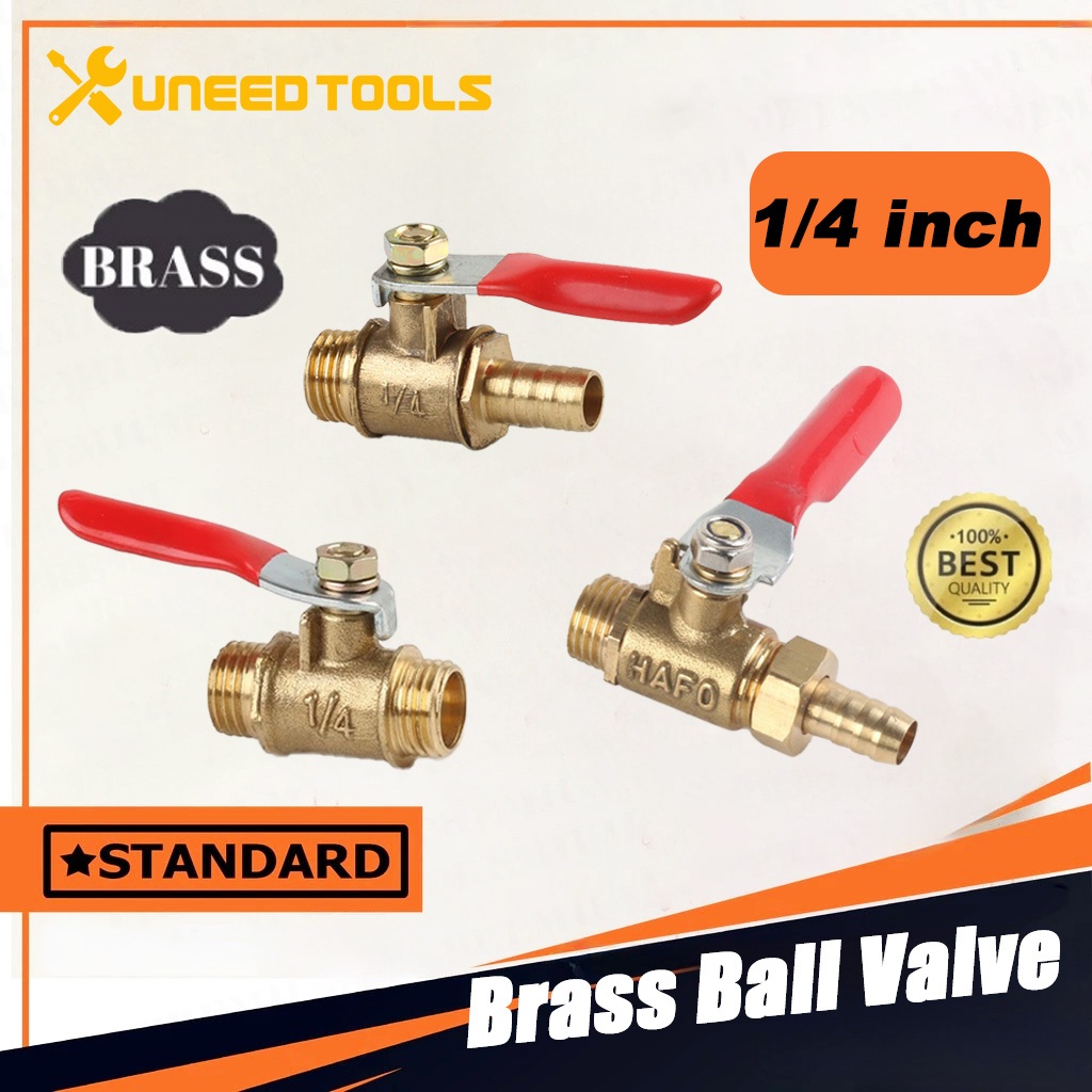 1/4 Inch Brass Ball Valve Air Ball Valve Compressor Ball Valve Fitting ...