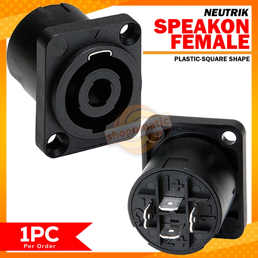 NL4MP 4 Pole Chassis Female Audio Speakon Connector | Shopee Philippines
