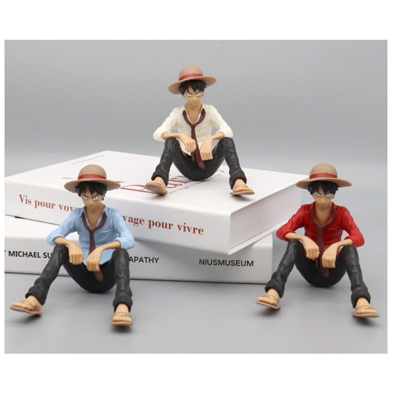 12cm Sitting Position Monkey D Luffy Figure One Piece action figure ...