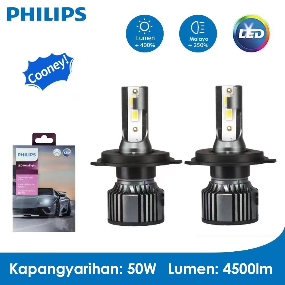 Philips H7 H4 H11 LED Car Headlight Bulb 50W 6500K H1 HB3 9005 HB4 9006 ...
