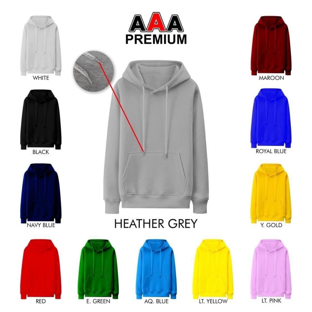 AAA PREMIUM HOODIE SWEATSHIRT JACKET (UNISEX) | Shopee Philippines