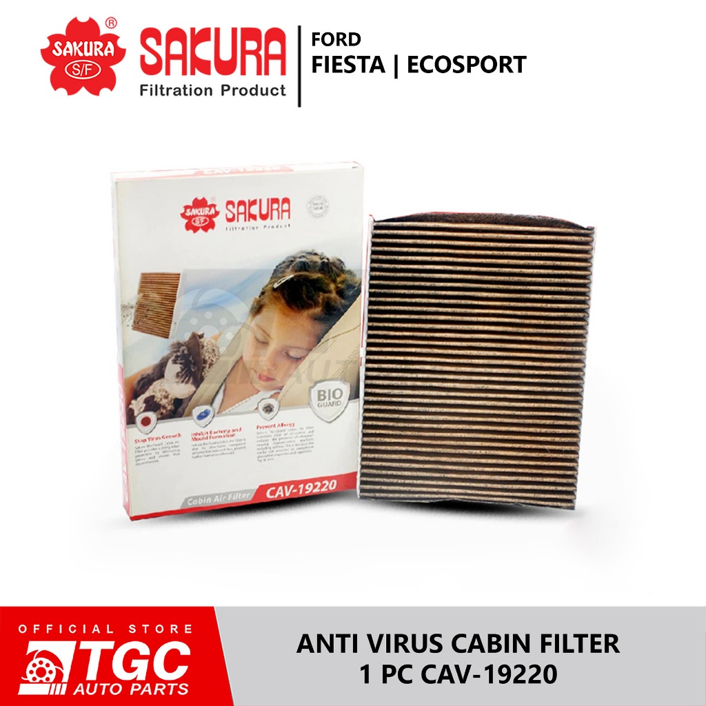 Sakura Anti Virus Cabin Filter CAV19220 Ford Fiesta / Ecosport 2014 ...