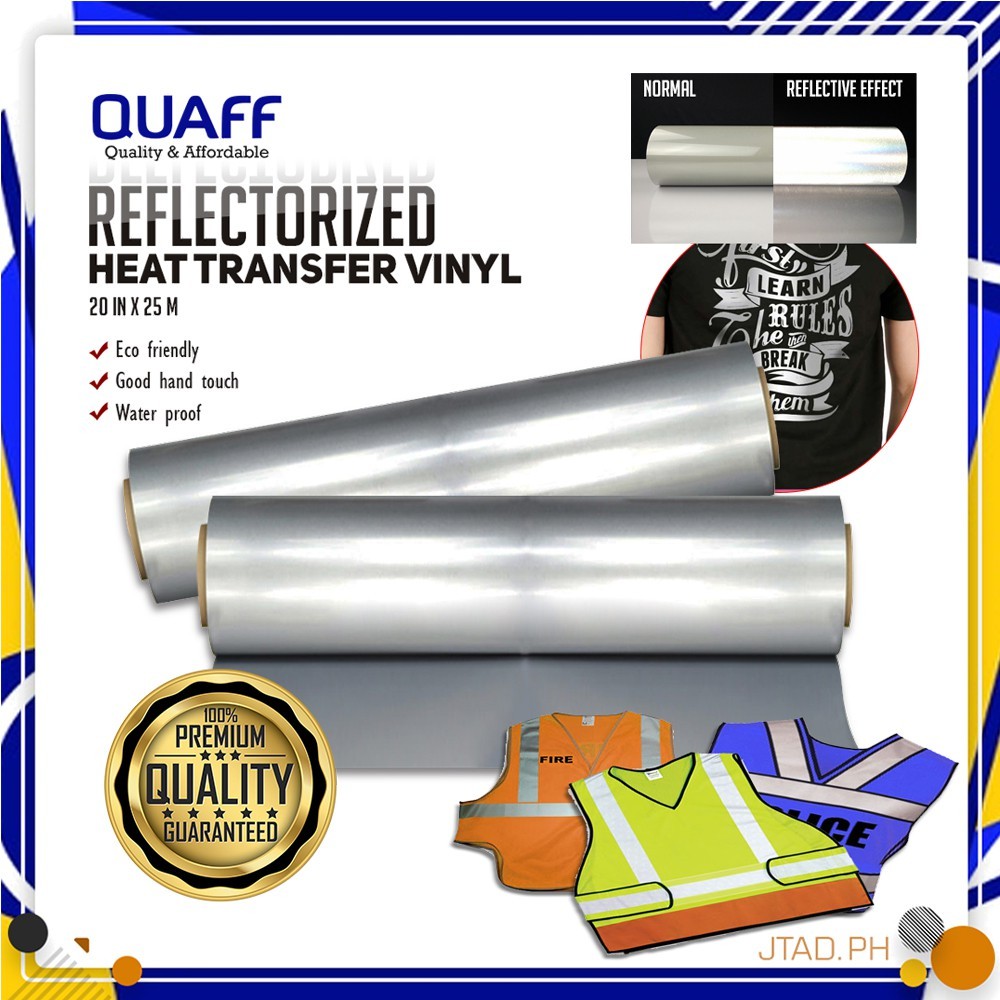 QUAFF Reflective Heat Transfer vinyl With Adhesive Carrier (CDR-CC ...
