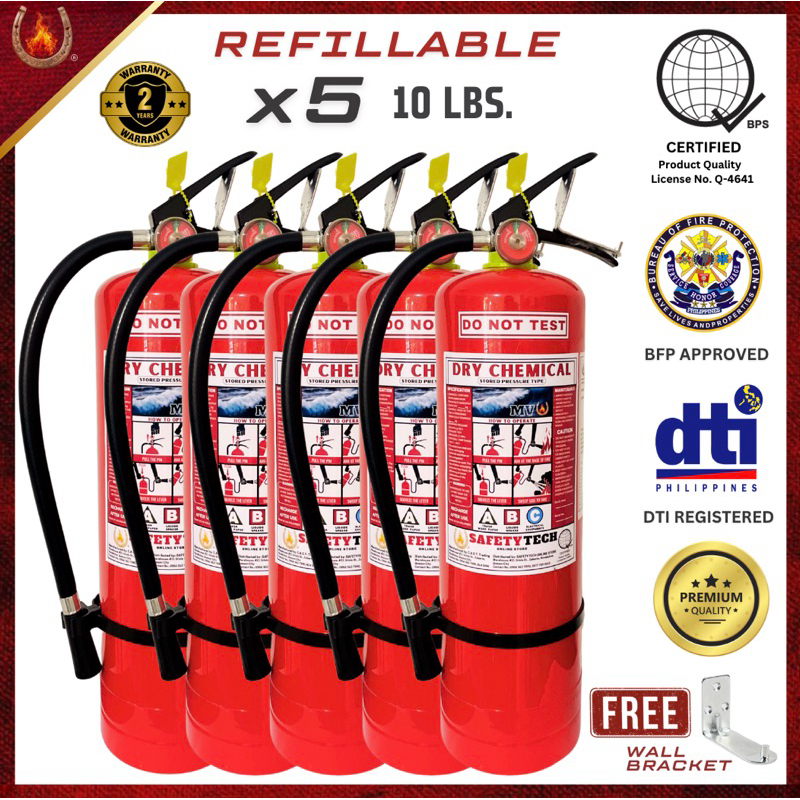 10 lbs. Fire Extinguishers Bundle of 5 | Shopee Philippines