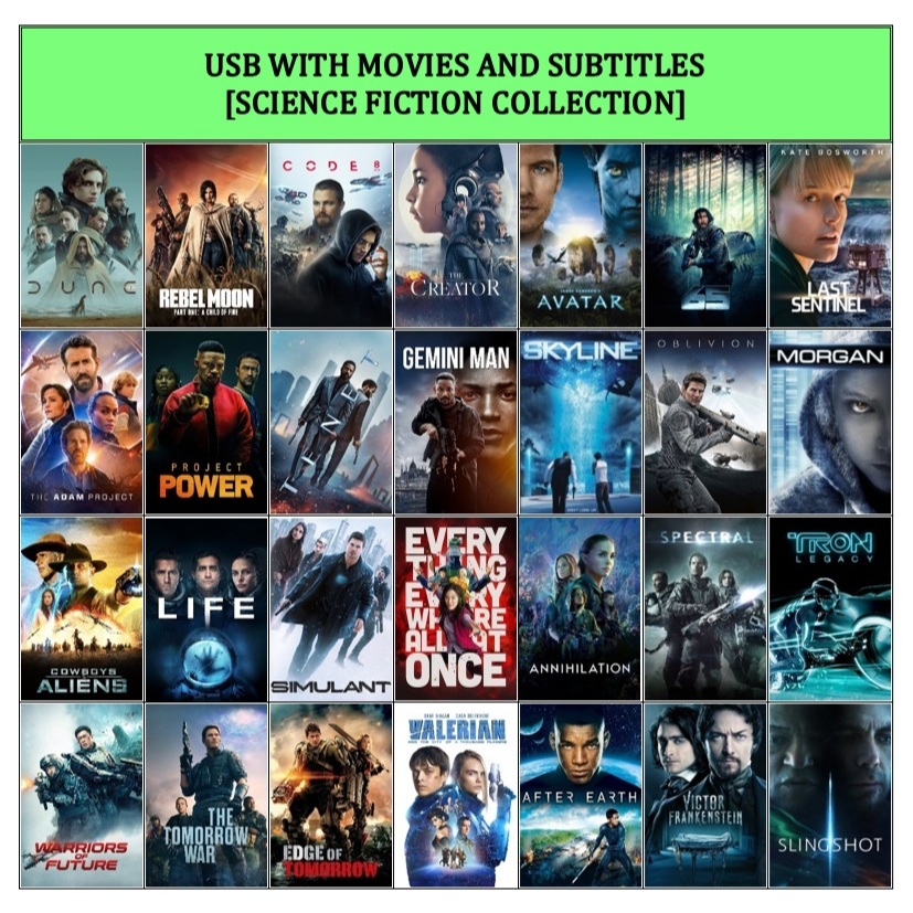 USB with movies | Science Fiction Collection | Subtitles Included | K11 ...