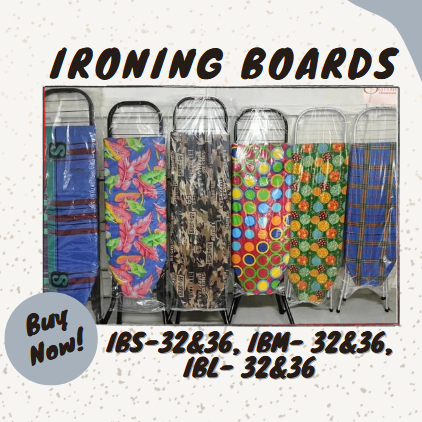 IRONING BOARDS IBS-S32&36/ IBM-M32&36/ IBL-32&36 WITH FOAM, COVER ...