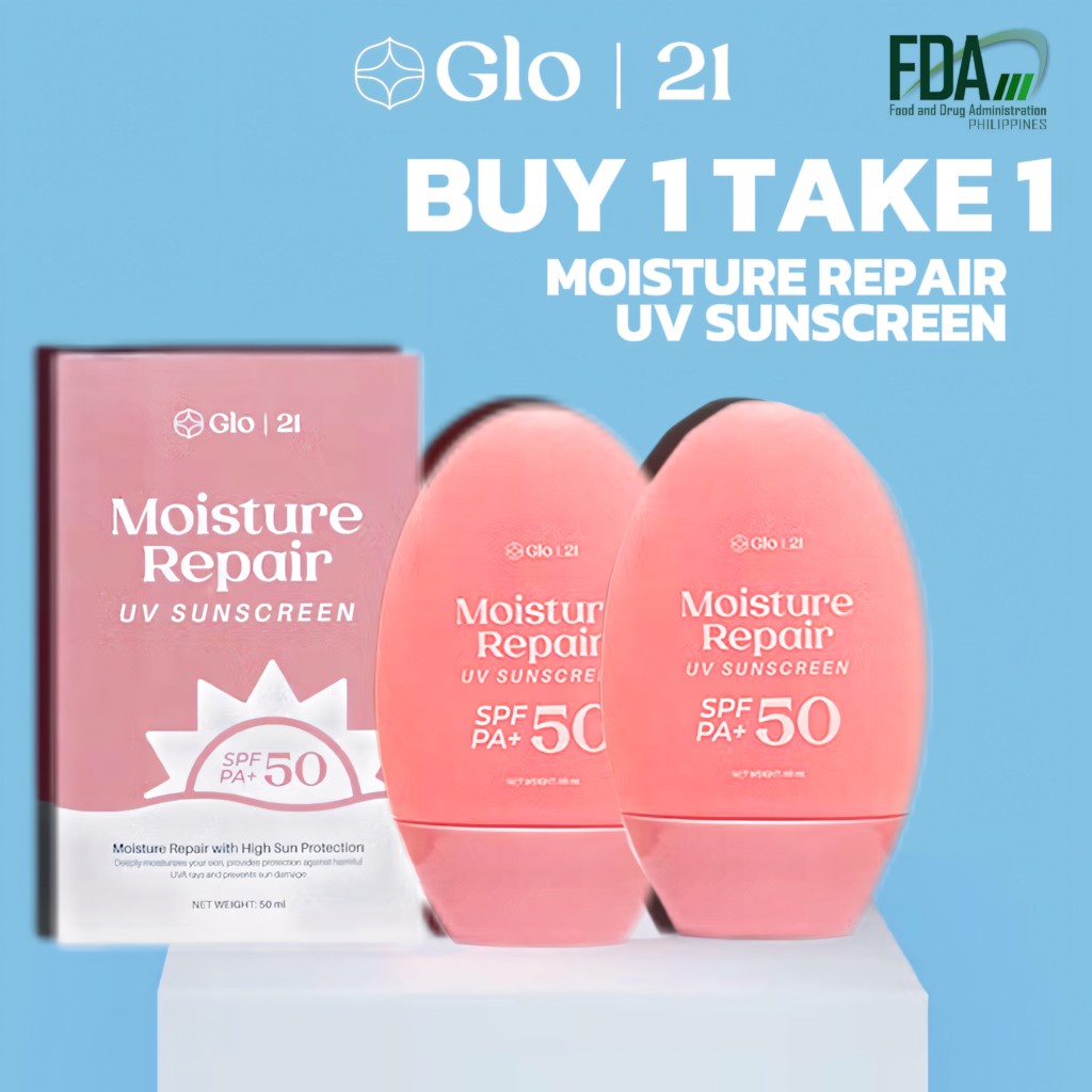 BUY 1 TAKE 1 GLO21 Sunscreen Moisture Repair SPF 50 | Shopee Philippines