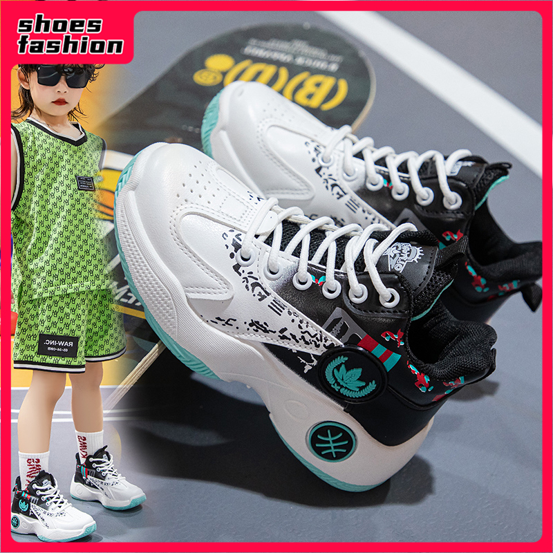 WAWANG New Fashion Basketball Shoes For Kids Shoes Rubber High Cut ...
