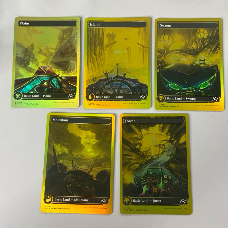DFT AETHERDRIFT FIRST-PLACE FOIL BASIC LANDS PLAINS ISLAND SWAMP ...