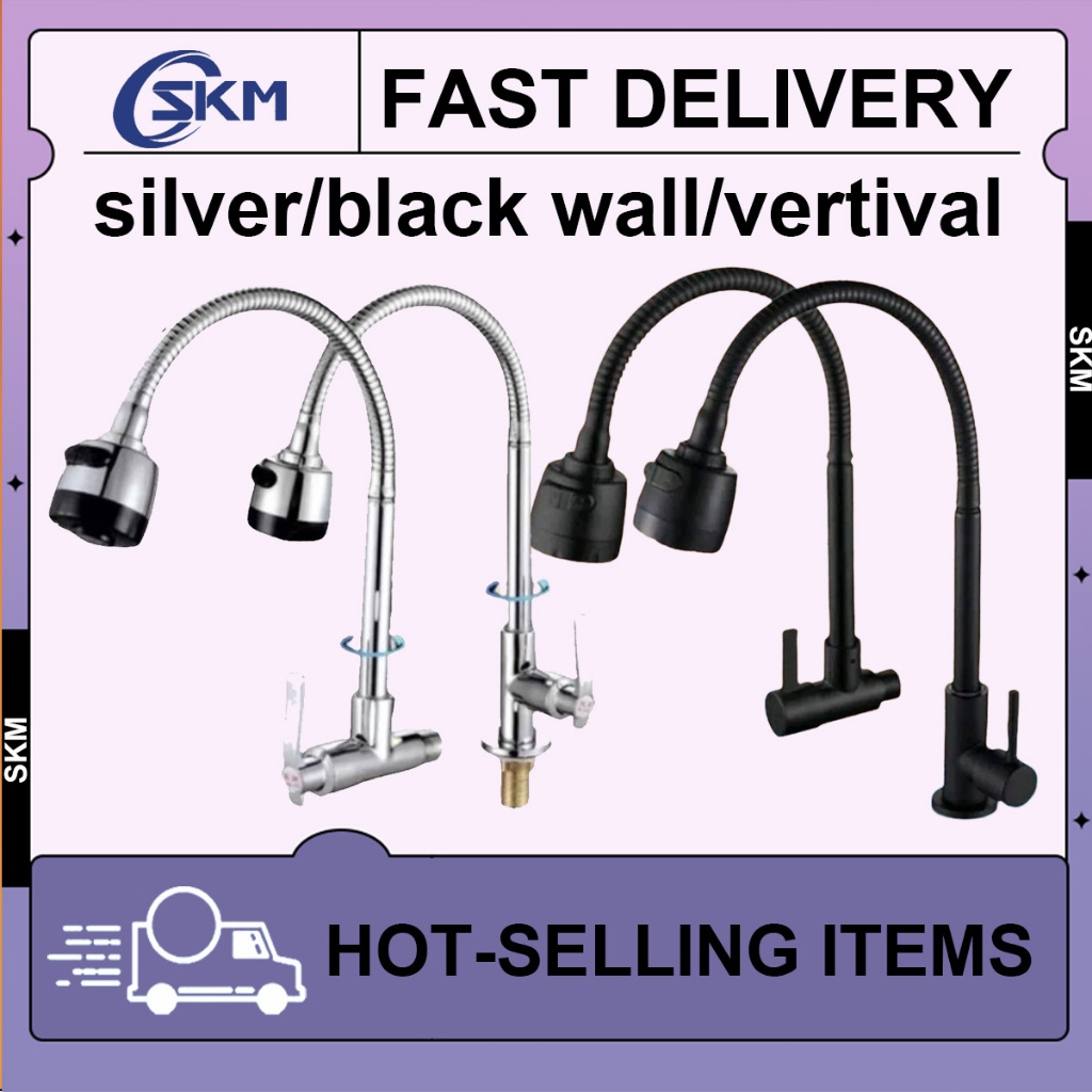 【Fast delivery】360° Stainless Sink WashTap Flexible Single Cold ...