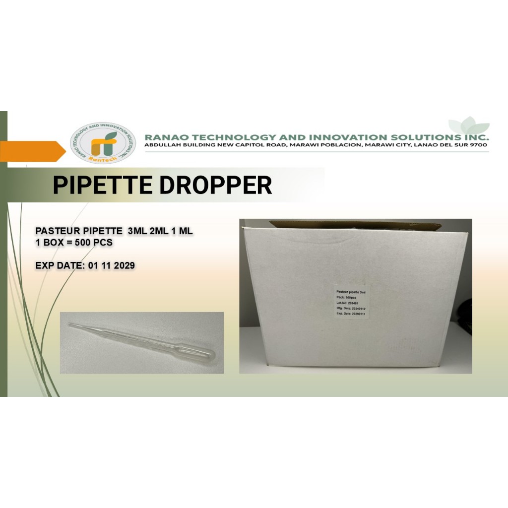 DIPOSABLE PASTEUR PIPPETE 3ML/2ML/1ML | Shopee Philippines