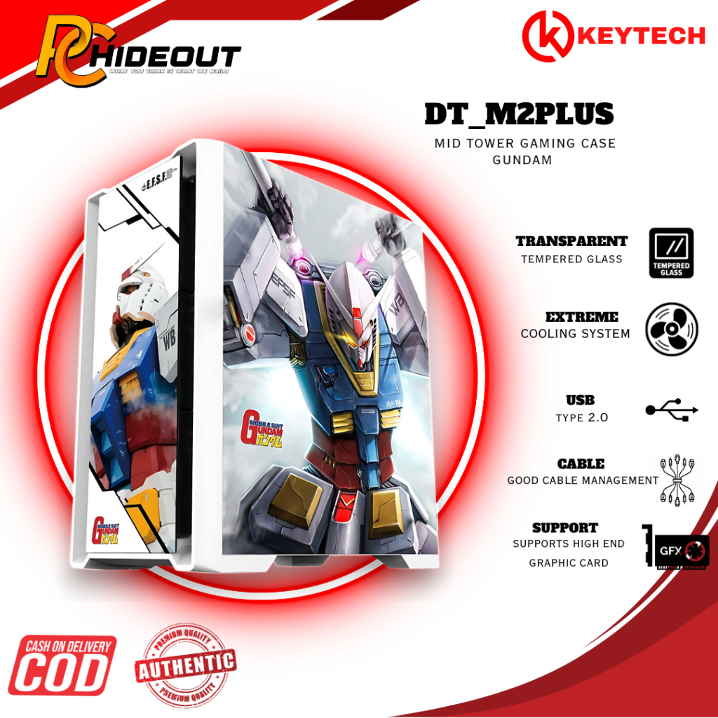 DT M2 PLUS Gaming PC Case - GUNDAM ATX | Shopee Philippines