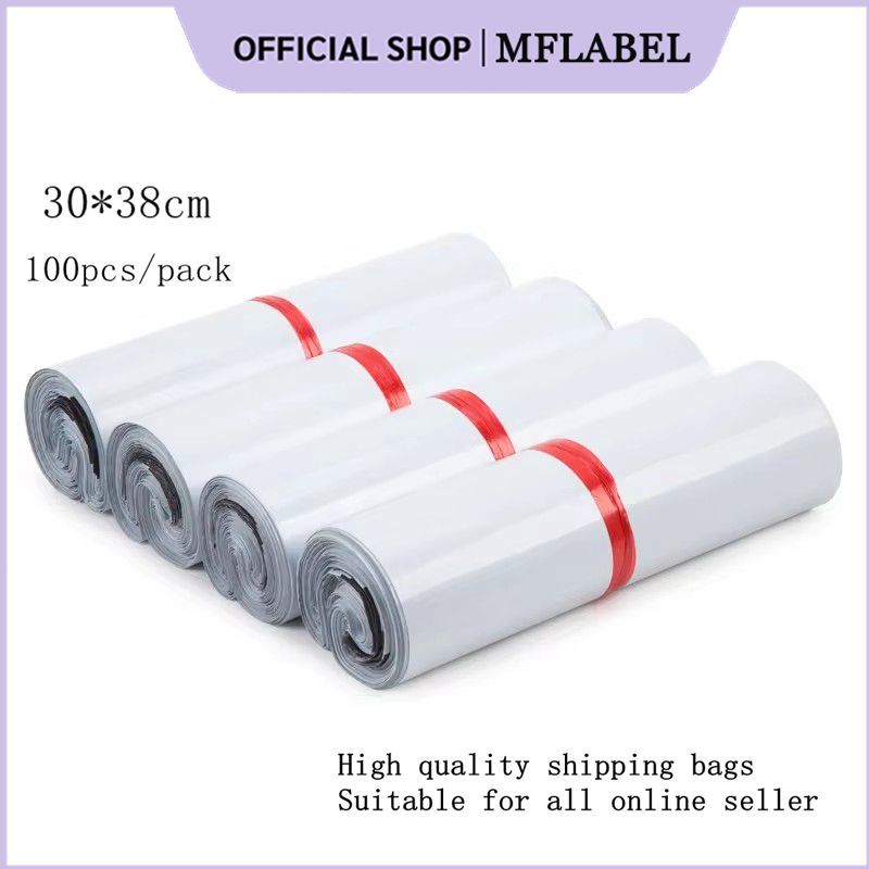 MFLABEL 100 PCS 30x38 plastic packaging parcel bag courier plastic ...