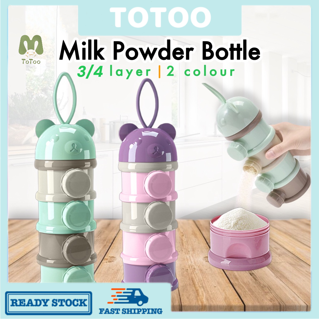 4/3 Layers Baby Milk Powder Storage Container Feeding Box Milk Portable ...