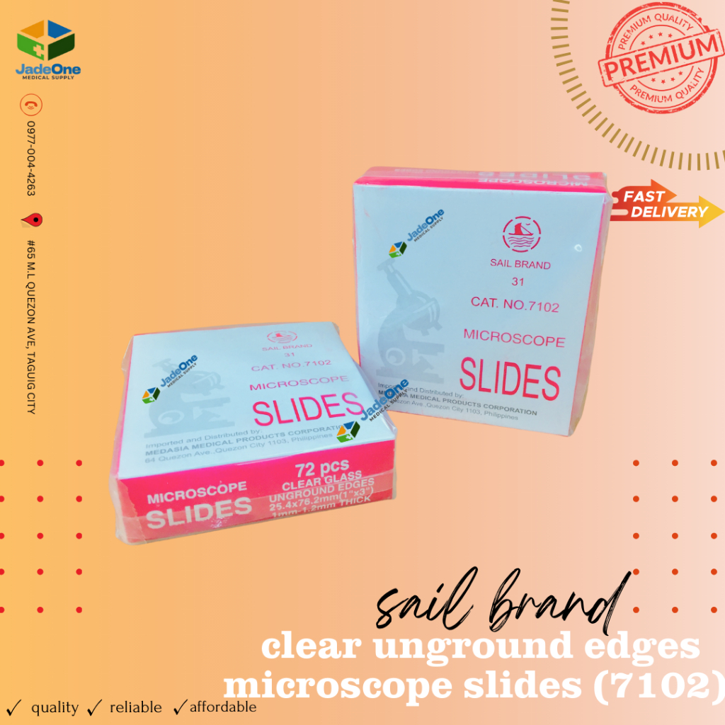 SAIL BRAND Microscope Slides (72's) | Shopee Philippines