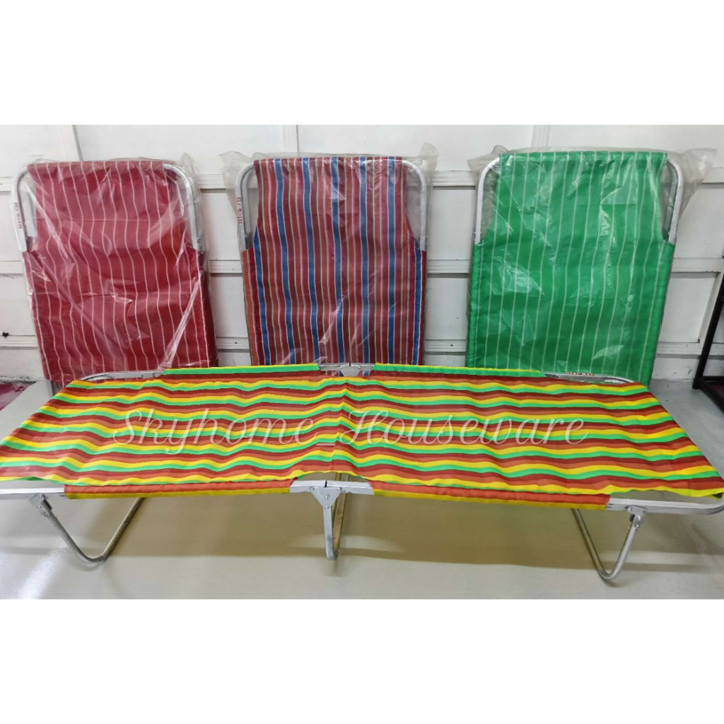 FOLDING BED (HEAVY DUTY) STRETCHABLE NYLON / HIGAAN / FULLY ASSSEMBLED ...