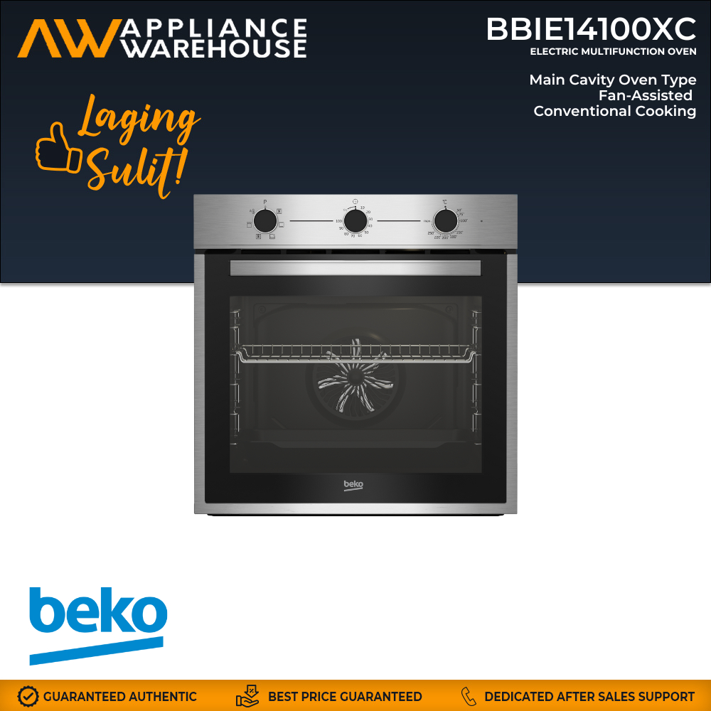 Beko BBIE14100X Built-In Oven 60cm Electric Multifunction Oven ...