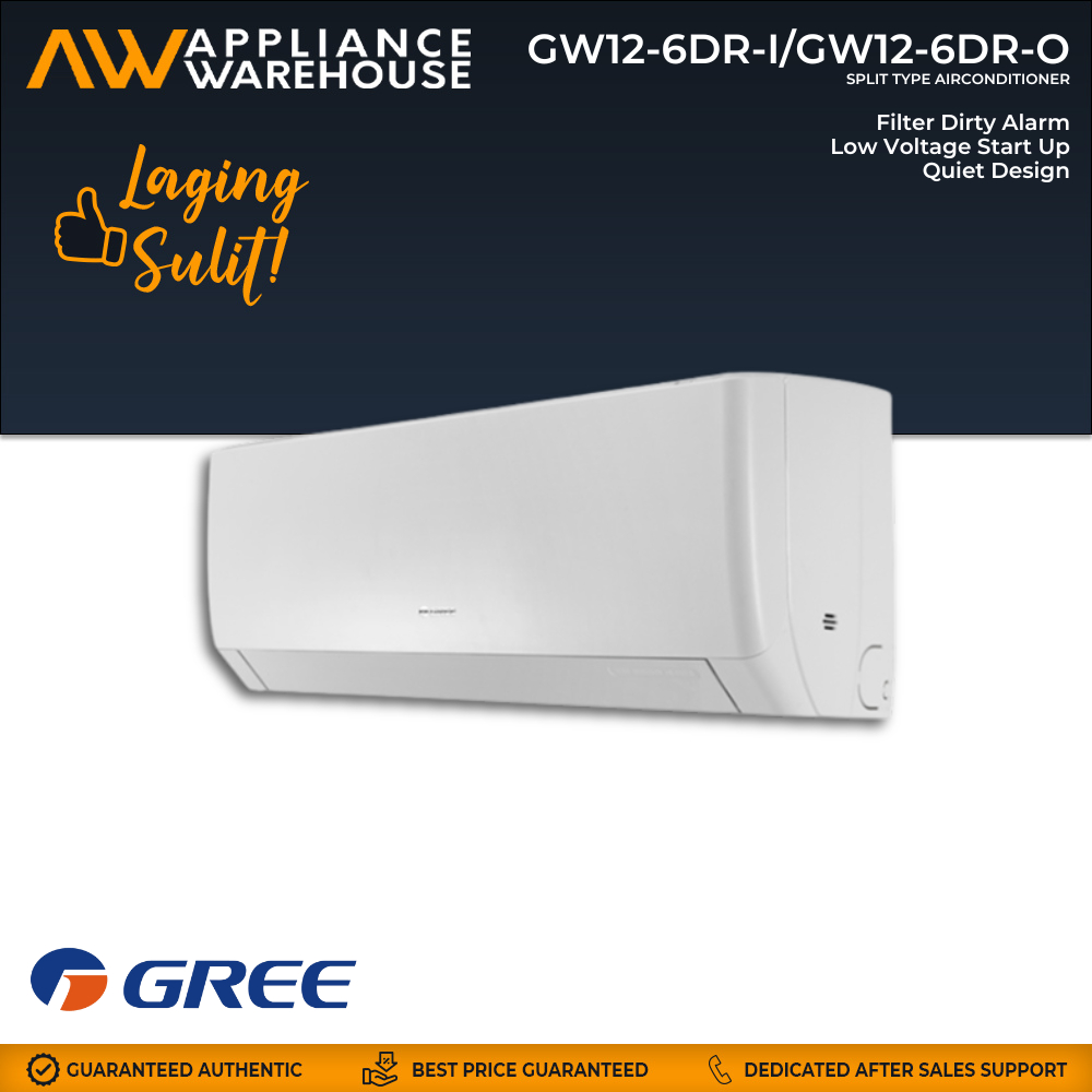 Gree 1.5HP Wall Mounted Type Inverter Aircon GW12-6DR-I/GW12-6DR-O ...