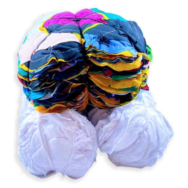 Round Rags Multi Purpose 100 PCS /BILOG NA BASAHAN (COLORED AND WHITE ...