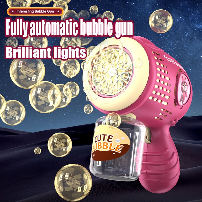 Fully automatic bubble machine children's bubble toy with lightweight outdoor game interaction ...