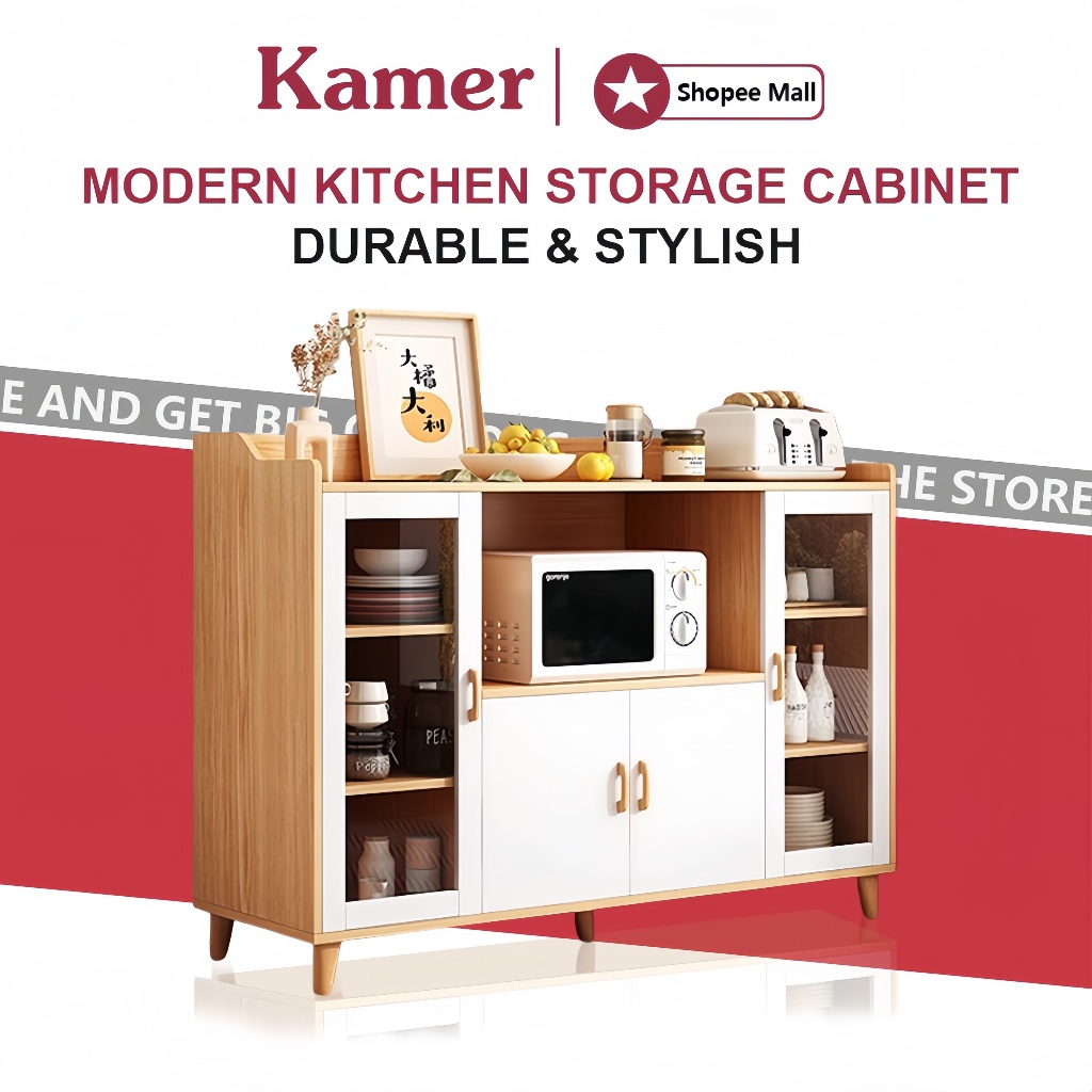 KAMER Sideboard Against The Wall Integrated Storage Cabinet Home ...