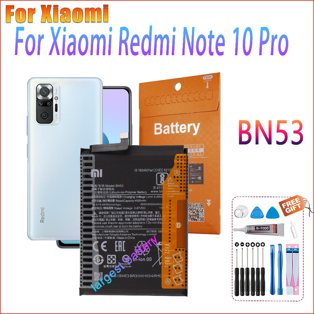 Orginal New 5020mAh BN53 Battery For Redmi Note 9 Pro Redmi Note 10 Pro ...
