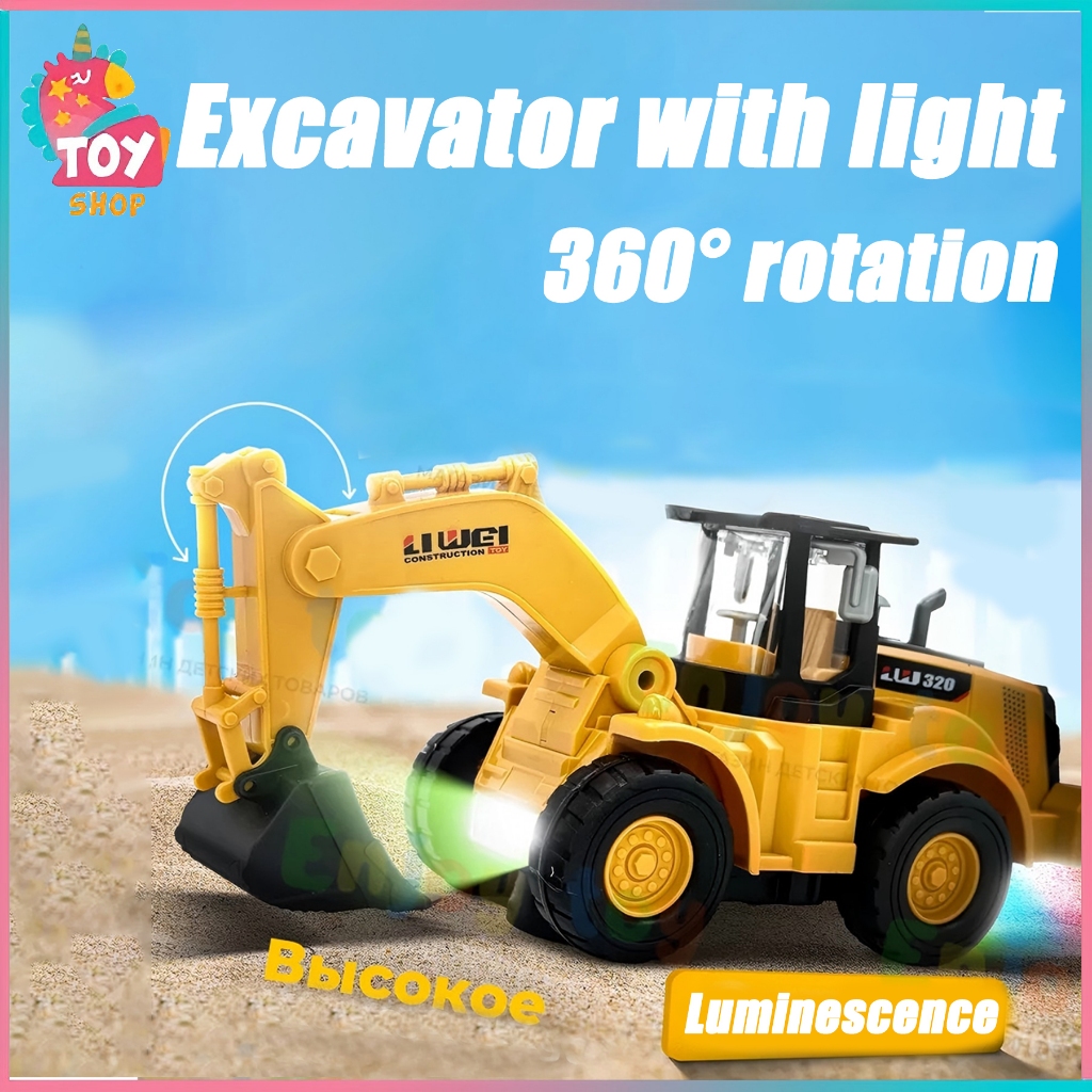 Excavator Truck Toy With Light and Music Construction engineering ...