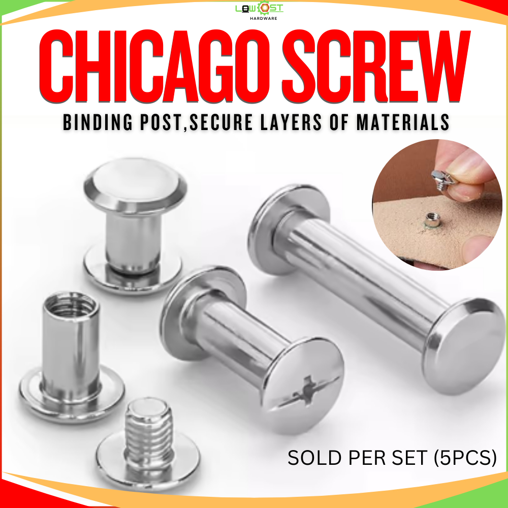 Chicago Screw Plated Steel Flat Head Book Binding Screw Connecting SOLD ...