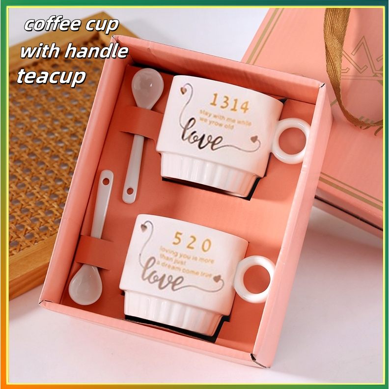 Ceramic heat-resistant coffee cup with handle, teacup, wine glass, cup ...