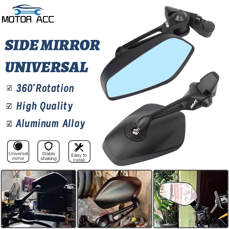 Motorcycle Side Mirror V2 Street King Anti-glare Blue Lens Rotational ...