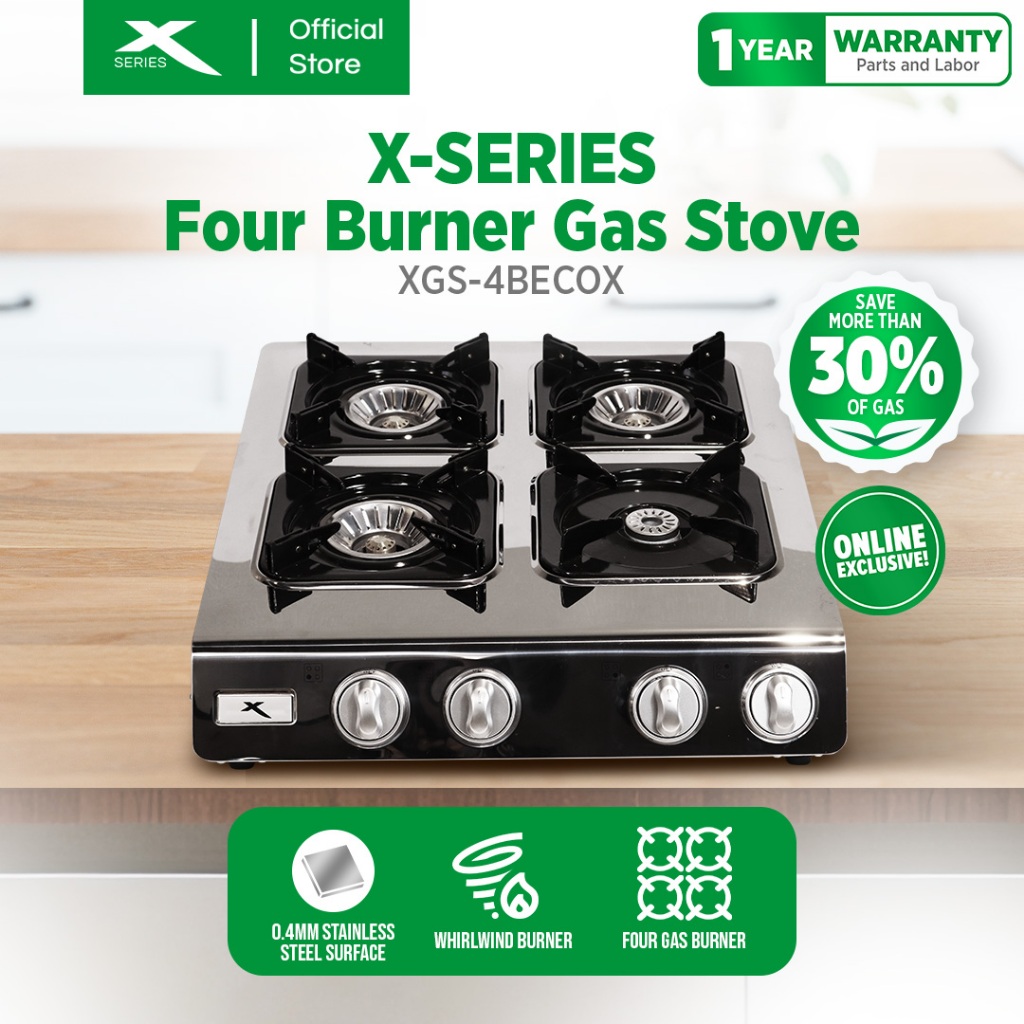 X-SERIES 4 Burner Gas Stove Save more than 30% of Gas with Automatic ...