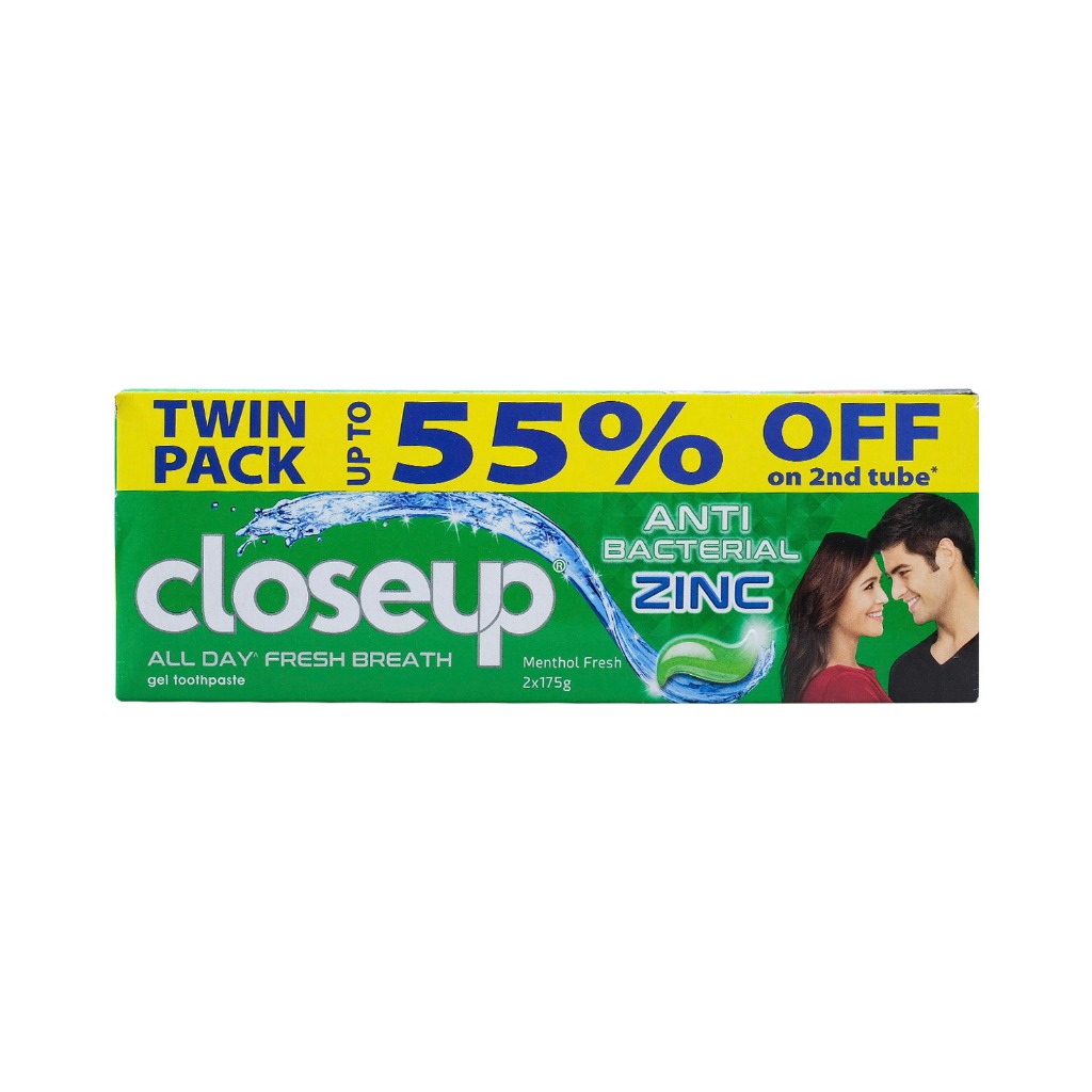 Closeup Gel Toothpaste Menthol Fresh Greent 175G (Twin Pack) | Shopee ...