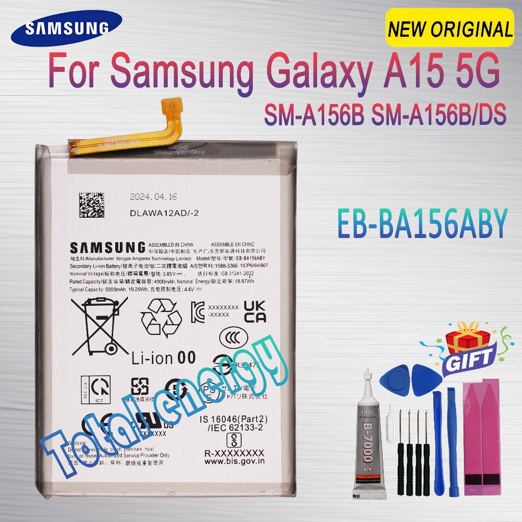 EB-BA156ABY 5000mAh Battery For Samsung Galaxy A15 5G SM-A156B SM-A156B ...