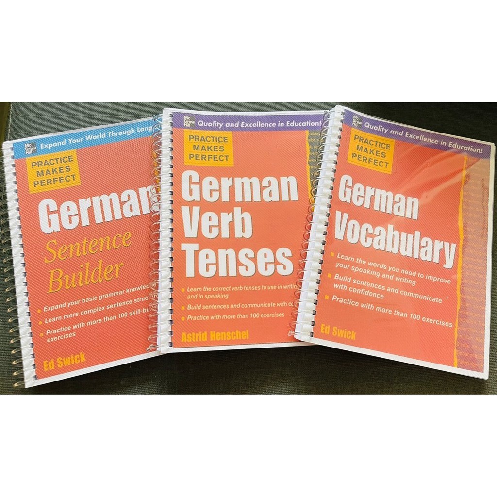 GERMAN LANGUAGE BOOKS : VOCABULARY, SENTENCE BUILDER, VERB TENSES ...
