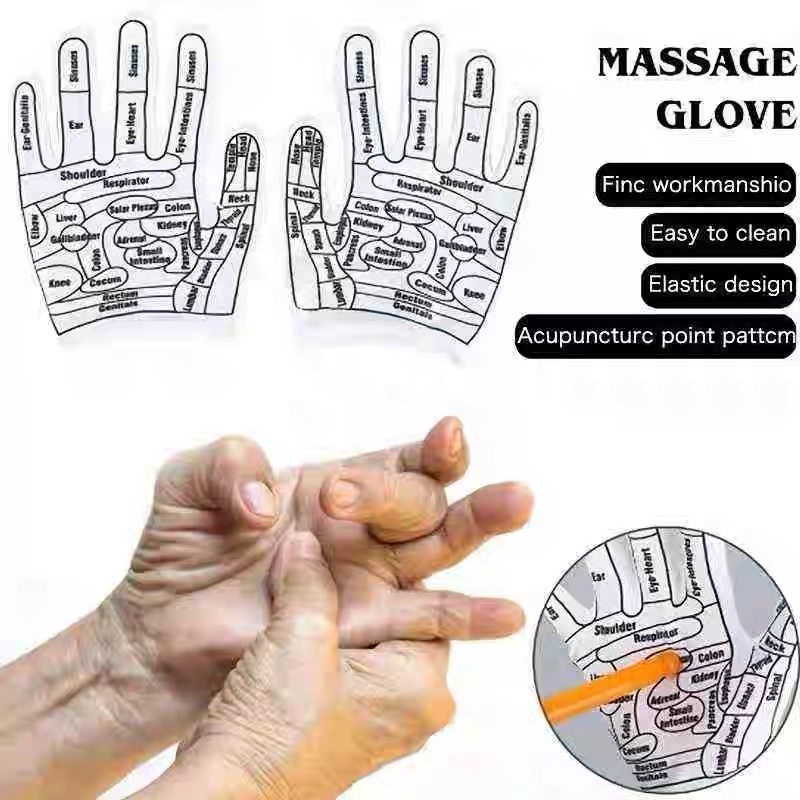 Gloves Hand Reflexology Acupoint Acupressure Tools Hands Rel | Shopee ...