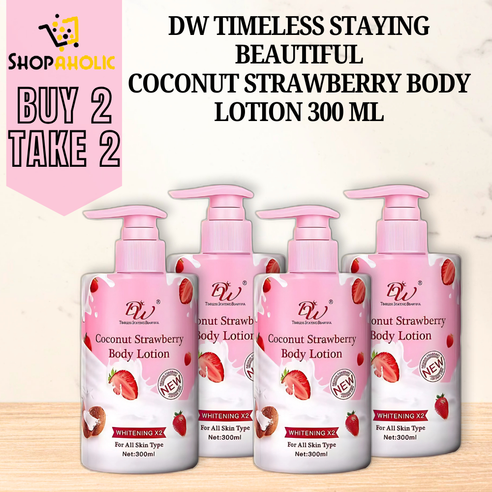 DW Coconut Strawberry Body Lotion Natural Whitening 300ml Moisturizing ...