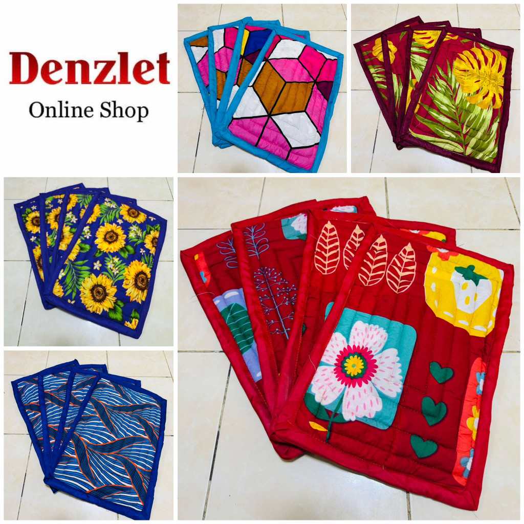 Doormat Basahan Rug Rectangle Floral/Abstract Prints 13x20 inches (4Pcs ...