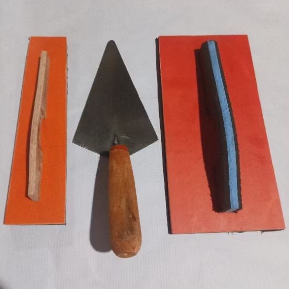 PLASTERING TROWEL SET 3IN1 RODELA RUBBER RODELITA AND KUTSARA PANG ...